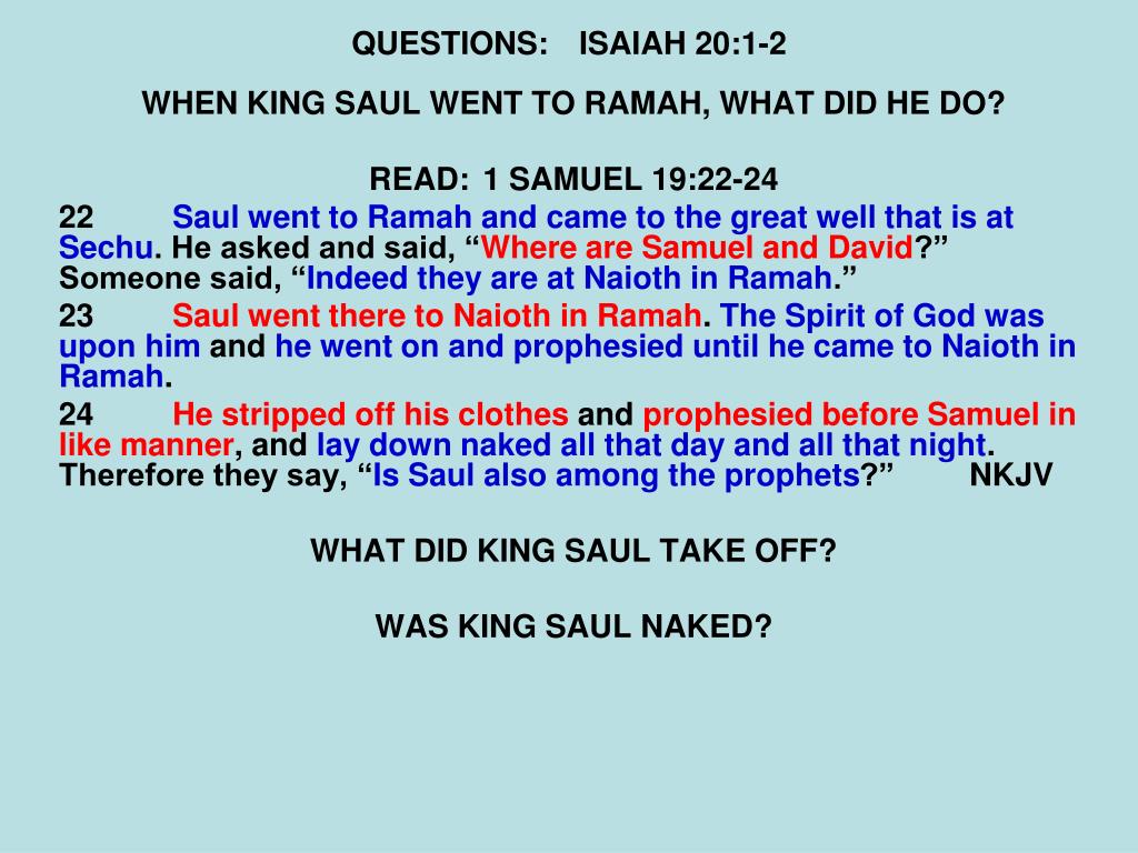 PPT - ISAIAH CHAPTER TWENTY THE SIGN AGAINST EGYPT AND CUSH (ETHIOPIA ...