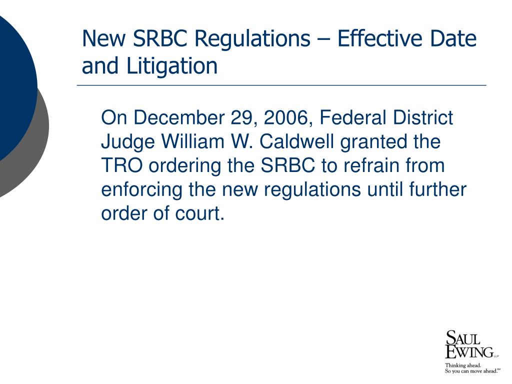 PPT - The SRBC’s New Regulations and Their Impact on the Mining ...
