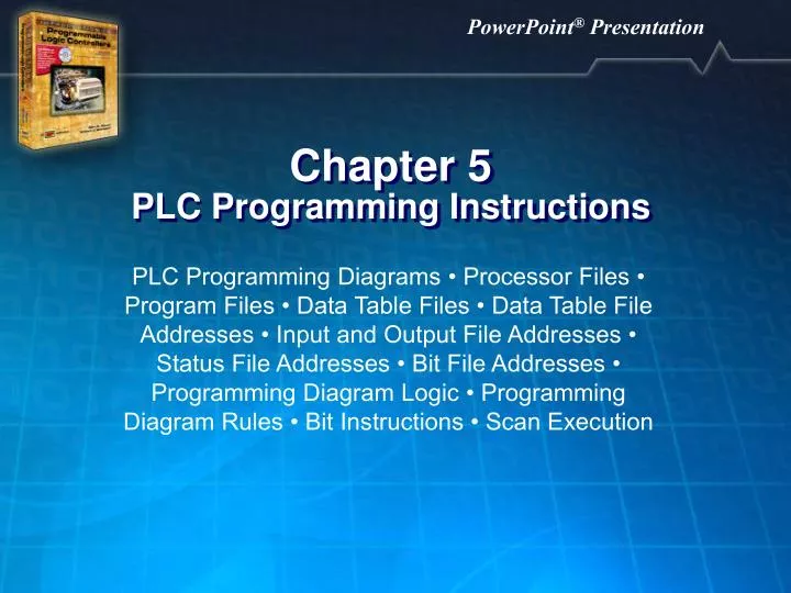 PPT - Chapter 5 PLC Programming Instructions PowerPoint Presentation ...