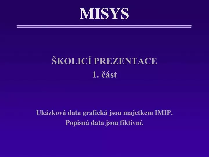 PPT - MISYS PowerPoint Presentation, free download - ID:5021475