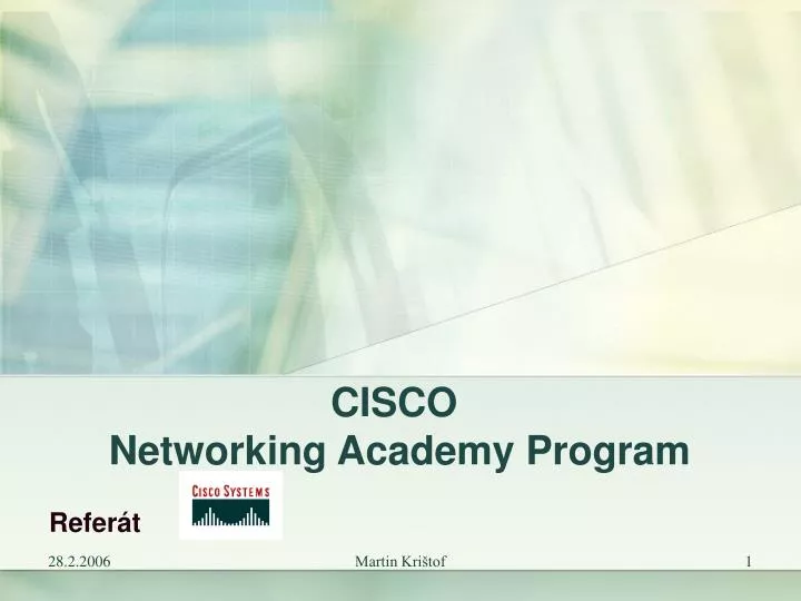 PPT - CISCO Networking Academy Program PowerPoint Presentation, free ...