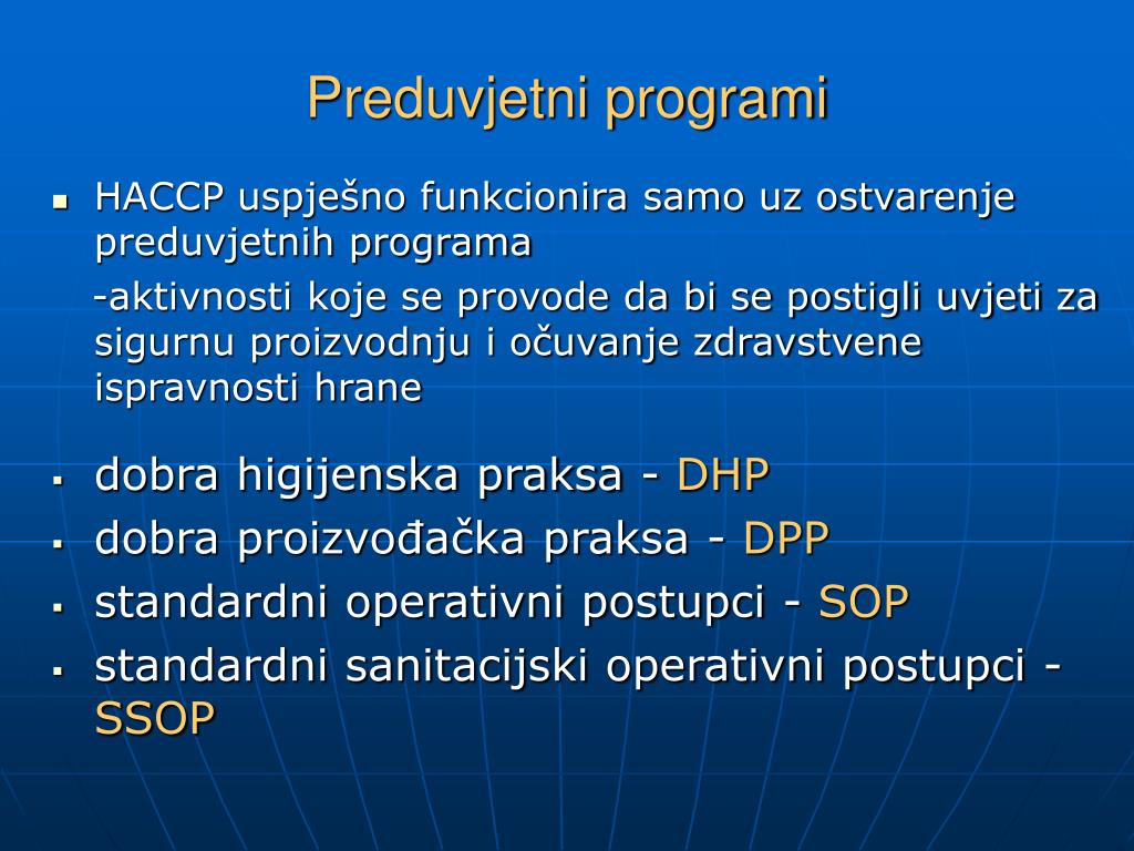 PPT - Značenje i prednosti HACCP sustava Edita Černi, diplg.kem.teh. PowerPoint Presentation ...