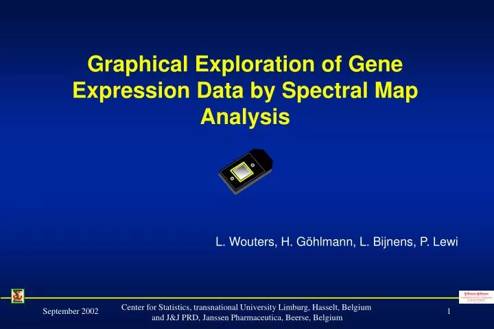 PPT - Graphical Exploration of Gene Expression Data by Spectral Map ...