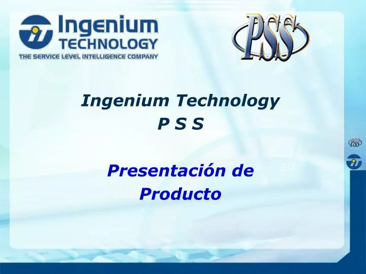 PPT - Ingenium Technology P S S Presentación de Producto PowerPoint ...