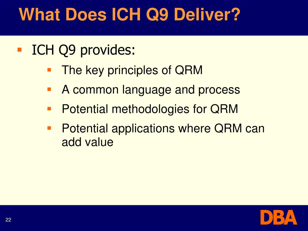 PPT - The Pharmaceutical Industry and ICH Q9 PowerPoint Presentation ...