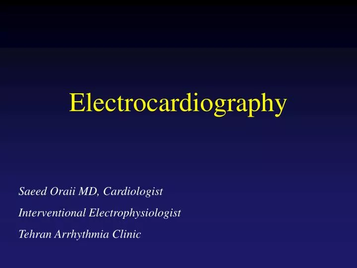 PPT - Electrocardiography PowerPoint Presentation, free download - ID ...