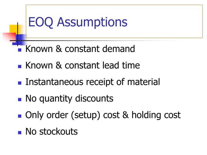 PPT - EOQ Model Economic Order Quantity PowerPoint Presentation - ID ...