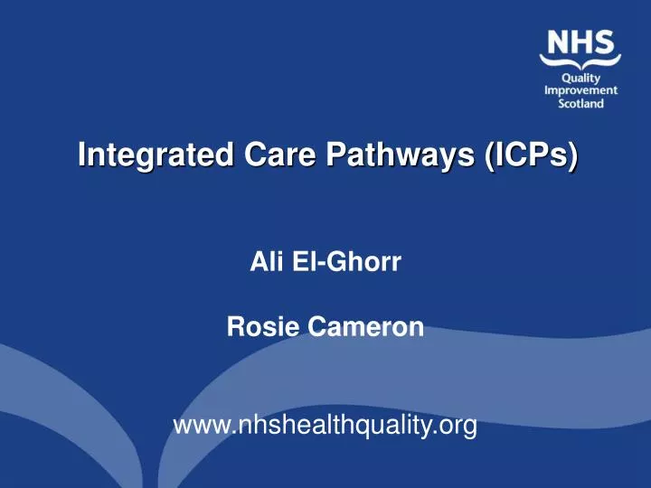 PPT - Integrated Care Pathways (ICPs) PowerPoint Presentation, free ...