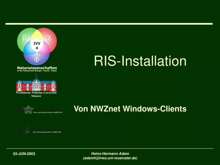 PPT - RIS-Installation PowerPoint Presentation, free download - ID:5026989