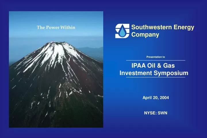 PPT - Southwestern Energy Company PowerPoint Presentation, free ...