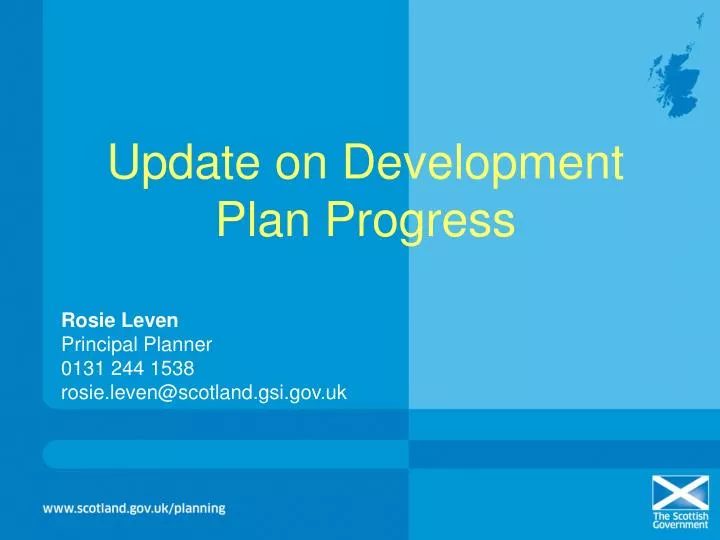 PPT - Update on Development Plan Progress PowerPoint Presentation, free ...