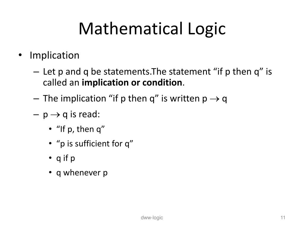 PPT Mathematical Logic PowerPoint Presentation Free Download ID