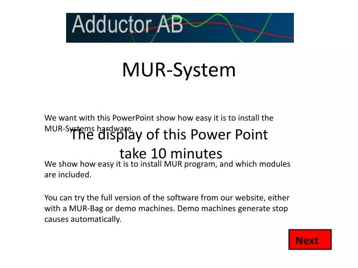 PPT - MUR-System PowerPoint Presentation, free download - ID:5028544