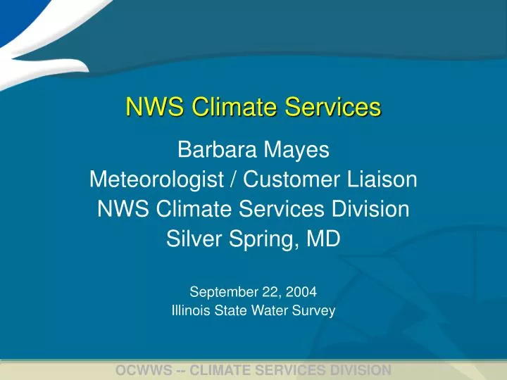 PPT - NWS Climate Services PowerPoint Presentation, free download - ID ...