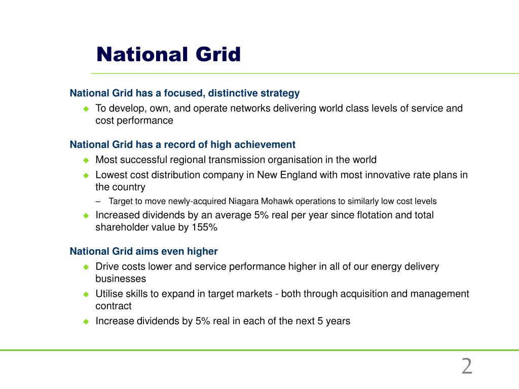 PPT - Roger Urwin, Chief Executive Officer National Grid Group plc EEI ...