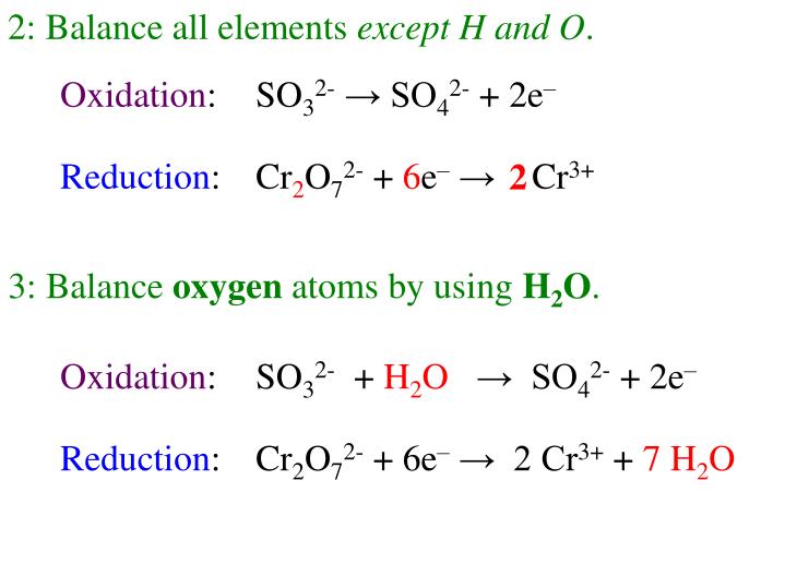 PPT - Half-reactions show the oxidation or reduction reaction separated ...