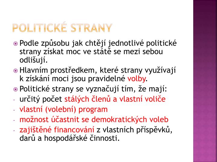 PPT - Politické strany V ČR PowerPoint Presentation - ID:5031251