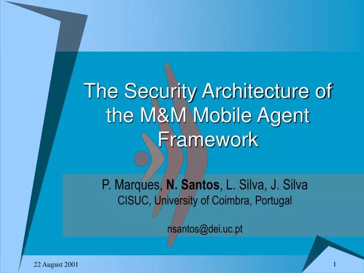 Ppt The Security Architecture Of The Mandm Mobile Agent Framework