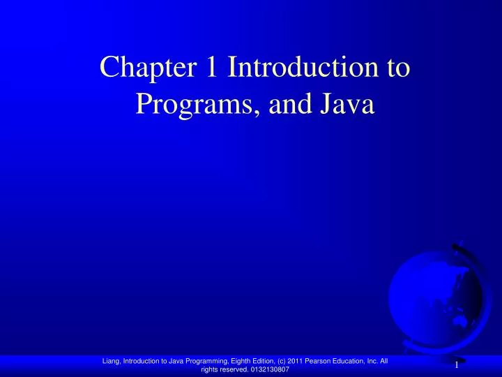 PPT - Chapter 1 Introduction to Programs, and Java PowerPoint ...