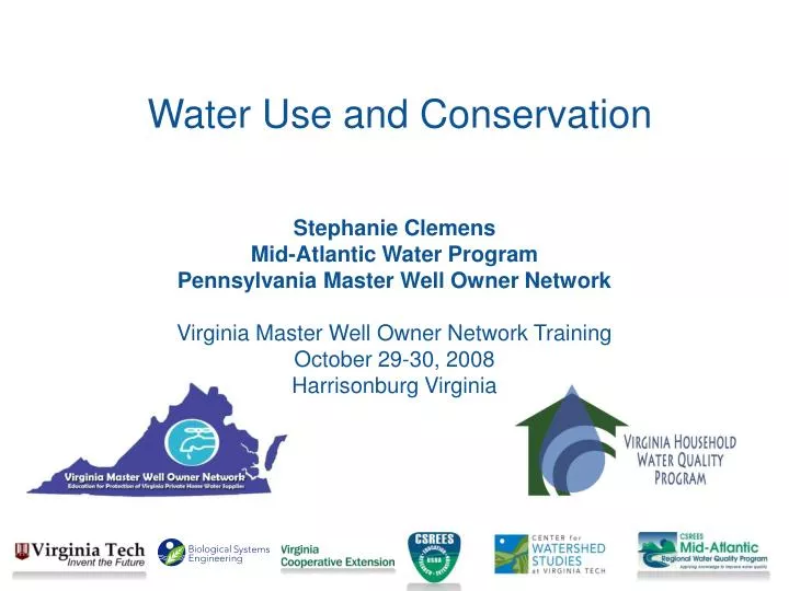 PPT - Water Use and Conservation PowerPoint Presentation, free download ...