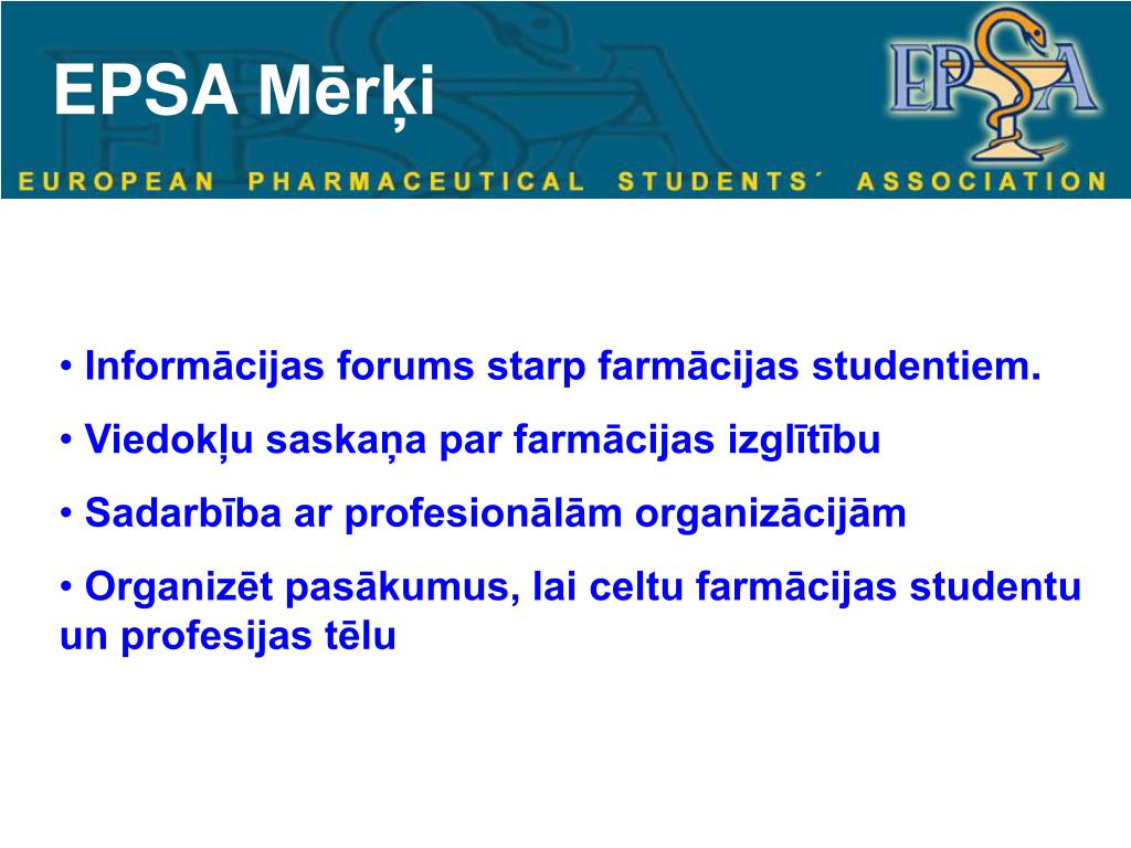 PPT - European Pharmaceutical Students’ Association EPSA PowerPoint ...