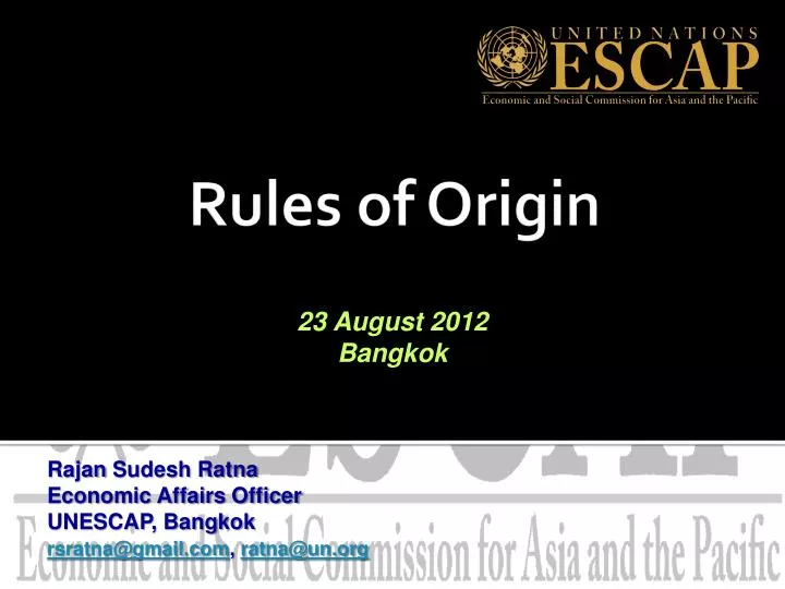 PPT - Rules of Origin PowerPoint Presentation, free download - ID:5034766