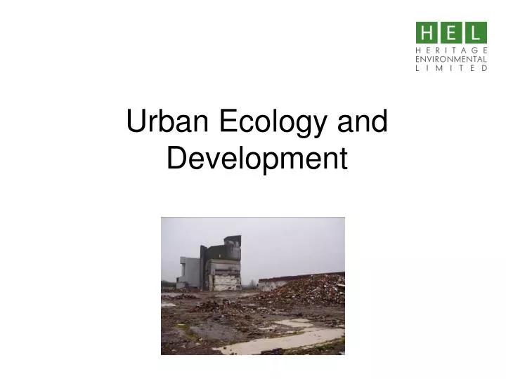 PPT - Urban Ecology and Development PowerPoint Presentation, free ...