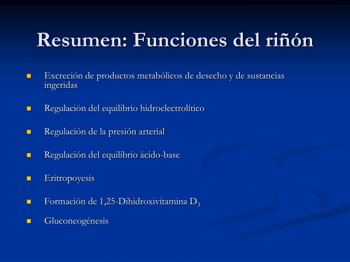 PPT - FISIOLOGÍA RENAL (Estructura, Funciones y Presiones renales ...