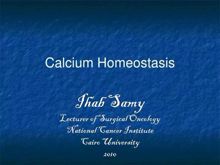 PPT - Calcium Homeostasis PowerPoint Presentation, free download - ID ...