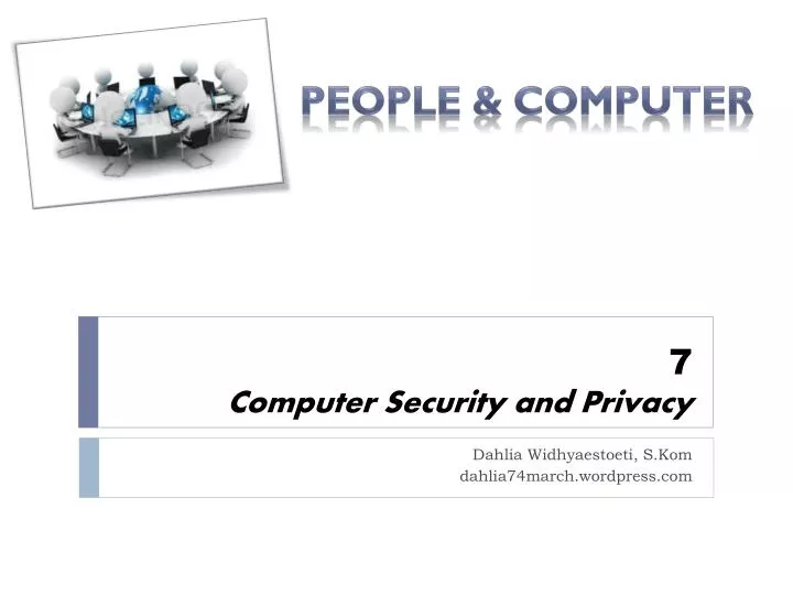 PPT - 7 Computer Security and Privacy PowerPoint Presentation, free ...