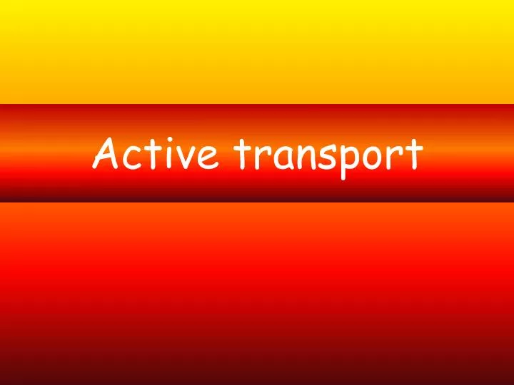 PPT - Active transport PowerPoint Presentation, free download - ID:5036221