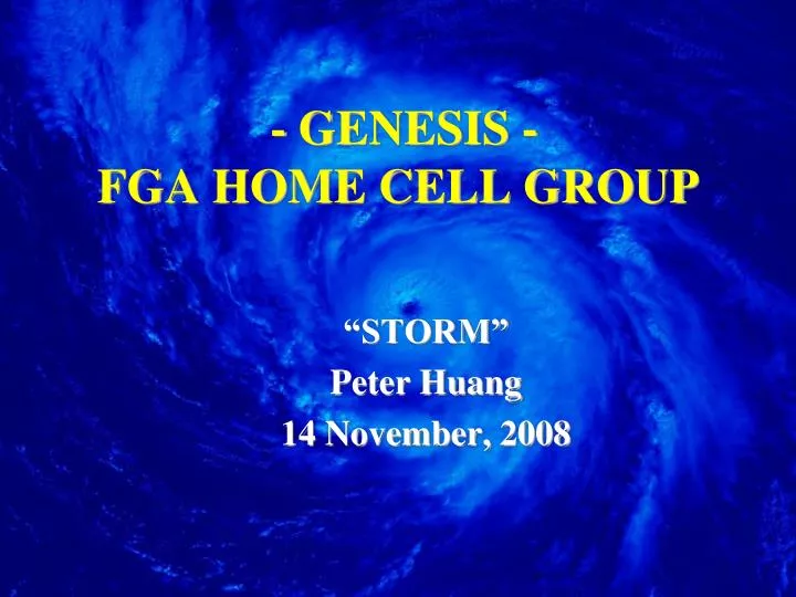 PPT - - GENESIS - FGA HOME CELL GROUP PowerPoint Presentation, free ...