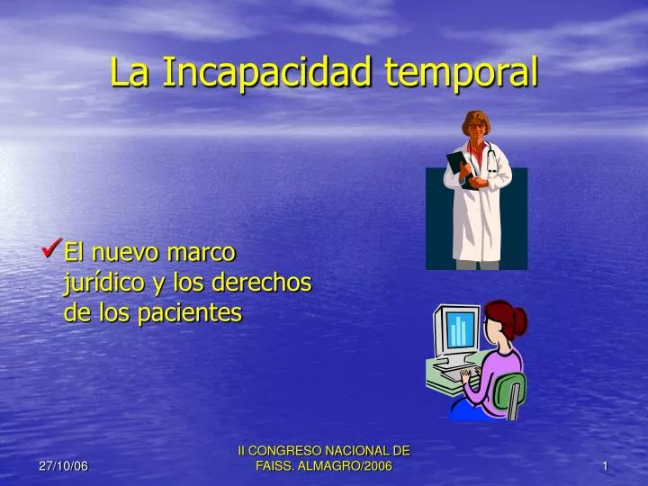 PPT - La Incapacidad temporal PowerPoint Presentation, free download ...