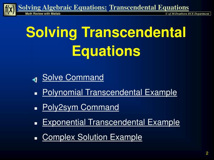 PPT - Solving Algebraic Equations PowerPoint Presentation - ID:5036601