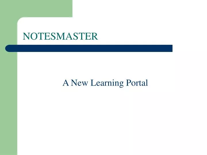 PPT - NOTESMASTER PowerPoint Presentation, free download - ID:5037748