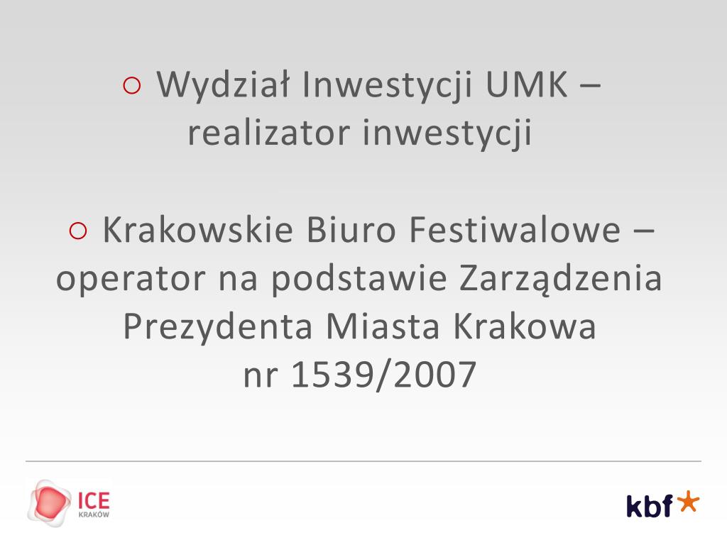 PPT - Izabela Helbin Dyrektor Krakowskiego Biura Festiwalowego ...