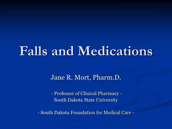 PPT - Falls and Medications PowerPoint Presentation, free download - ID ...