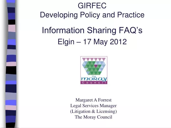 PPT - GIRFEC Developing Policy and Practice PowerPoint Presentation ...
