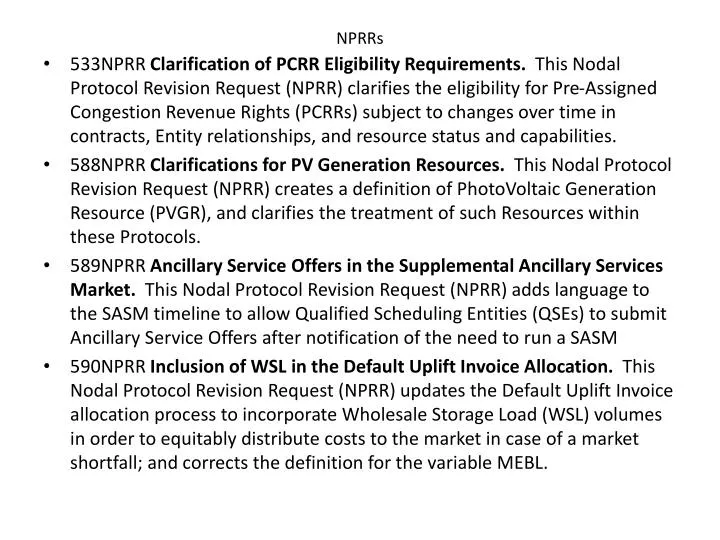 PPT - NPRRs PowerPoint Presentation, free download - ID:5040691