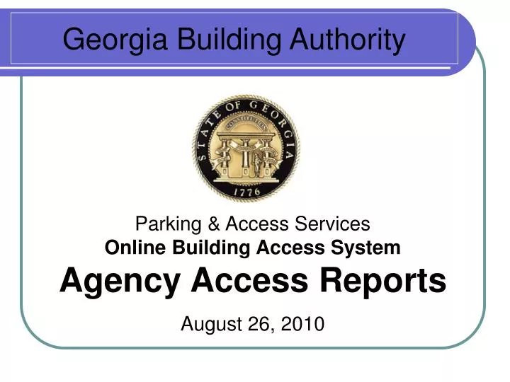 PPT - Georgia Building Authority PowerPoint Presentation, free download ...