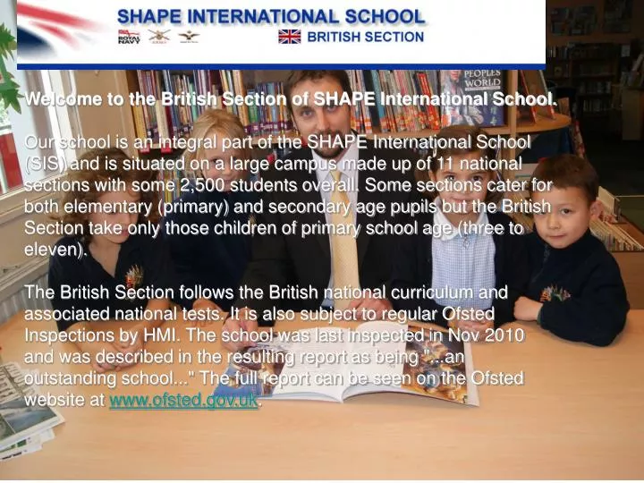 PPT - Welcome to the British Section of SHAPE International School. PowerPoint Presentation - ID ...