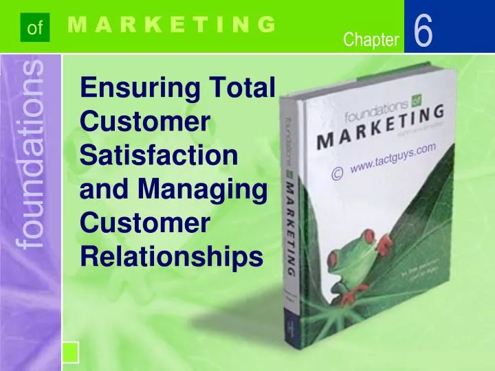 PPT - Ensuring Total Customer Satisfaction and Managing Customer ...