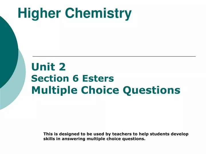PPT - Higher Chemistry PowerPoint Presentation, free download - ID:5045287