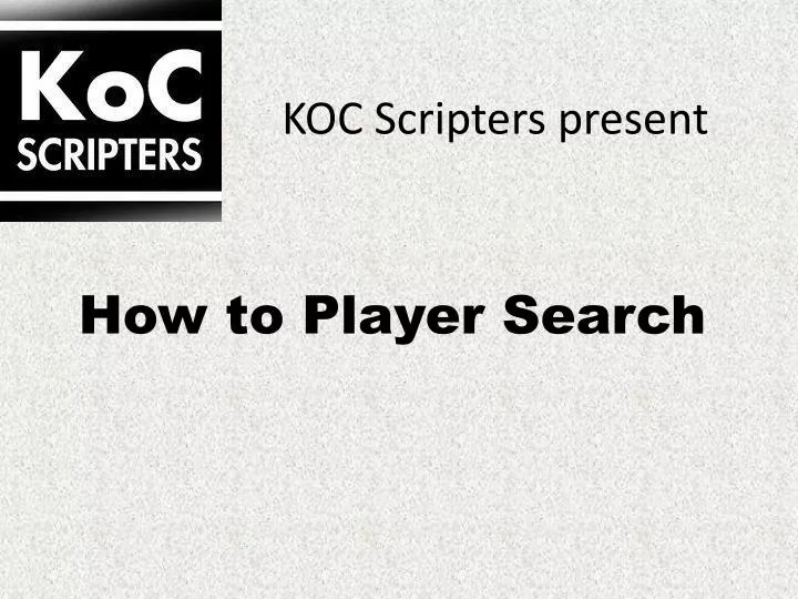 PPT - KOC Scripters present PowerPoint Presentation, free download - ID ...
