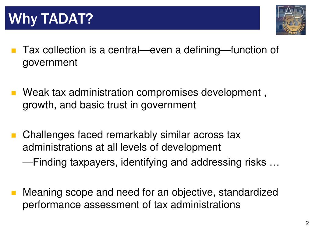 PPT - Tax Administration Diagnostic Assessment Tool Paul Martens on ...