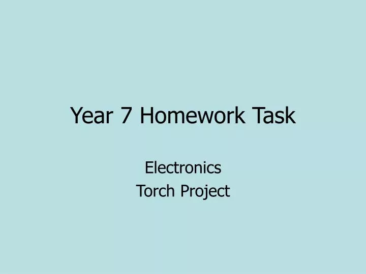PPT - Year 7 Homework Task PowerPoint Presentation, free download - ID ...
