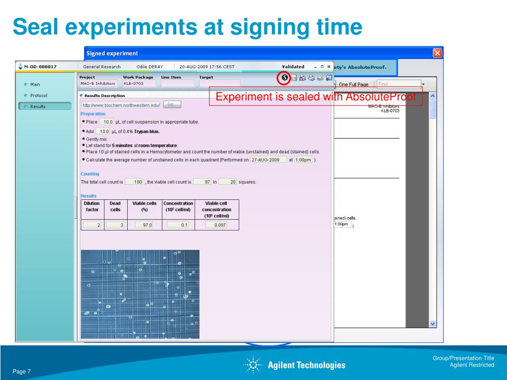 PPT - Agilent ELN Integration with AbsoluteProof PowerPoint Presentation - ID:5050089