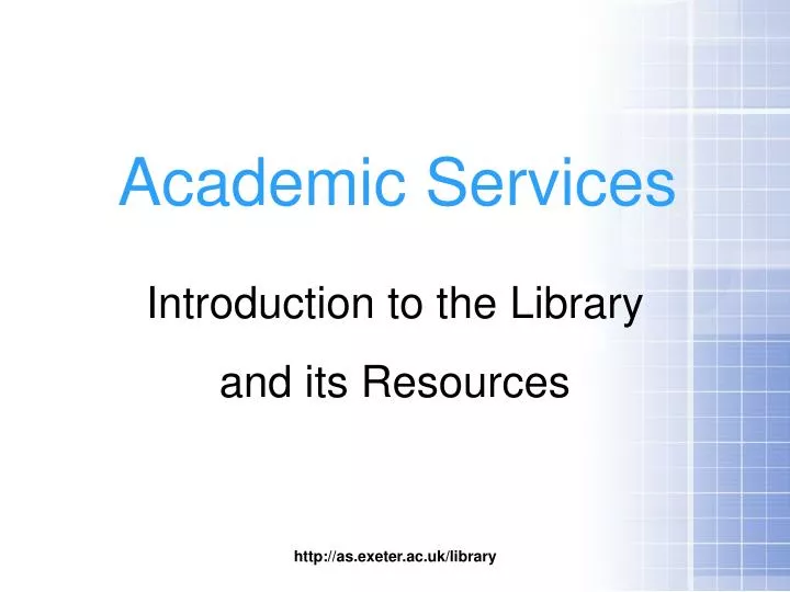 PPT - Academic Services PowerPoint Presentation, free download - ID:5050738