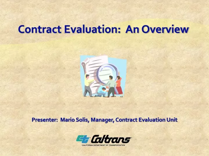 PPT - Contract Evaluation: An Overview PowerPoint Presentation, free ...