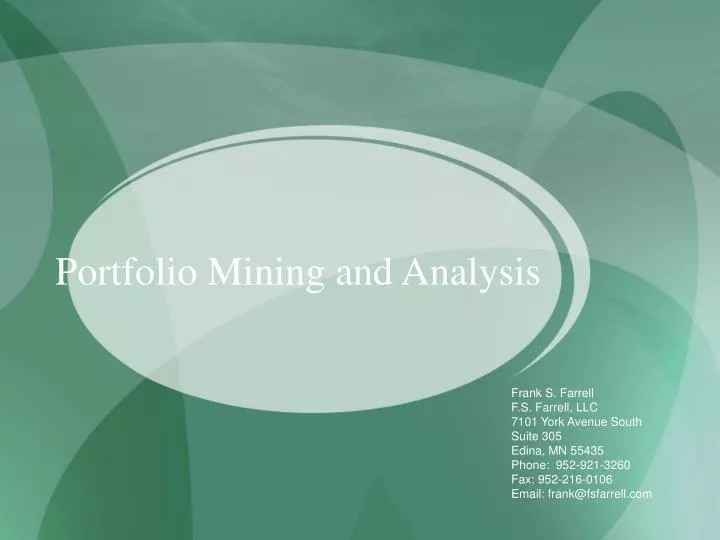 PPT - Portfolio Mining and Analysis PowerPoint Presentation, free ...